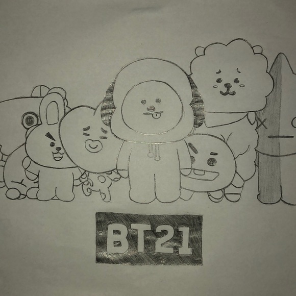 Other | Bt21 Drawing | Poshmark